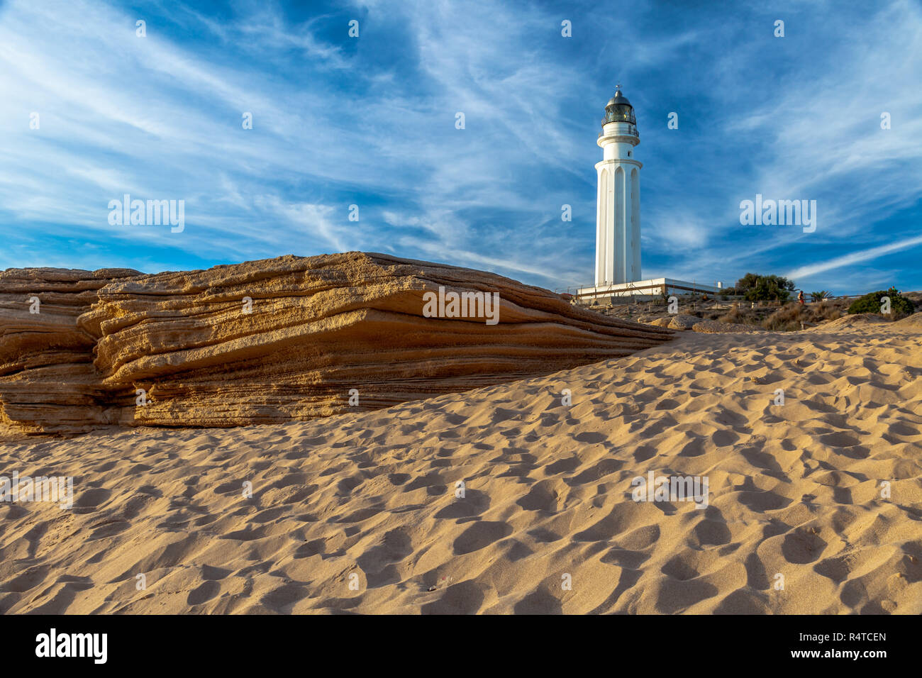 Lighthouse of Trafalgar, Cadiz Stock Photo - Alamy