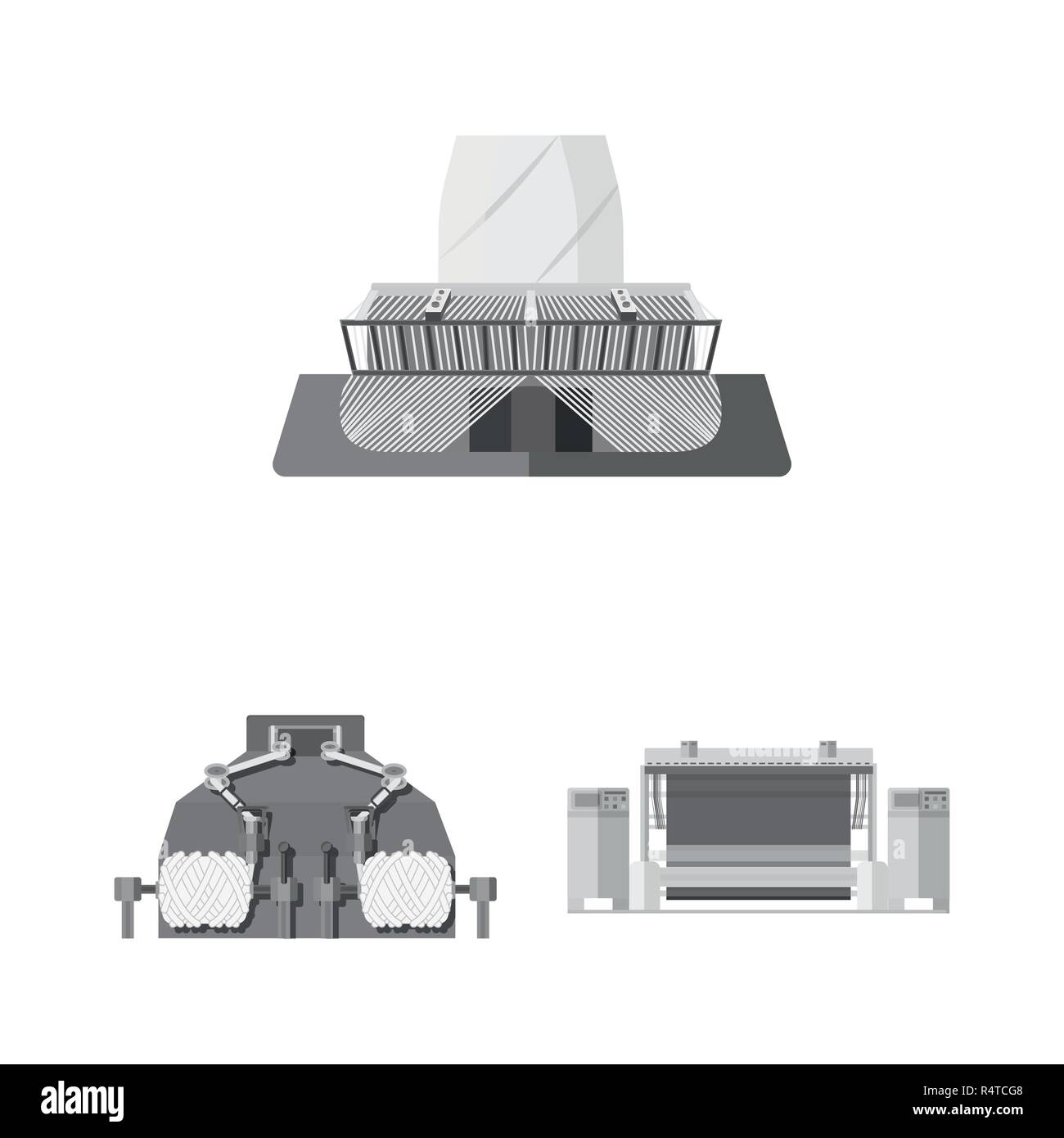 Cotton Processing Stock Vector Images - Alamy