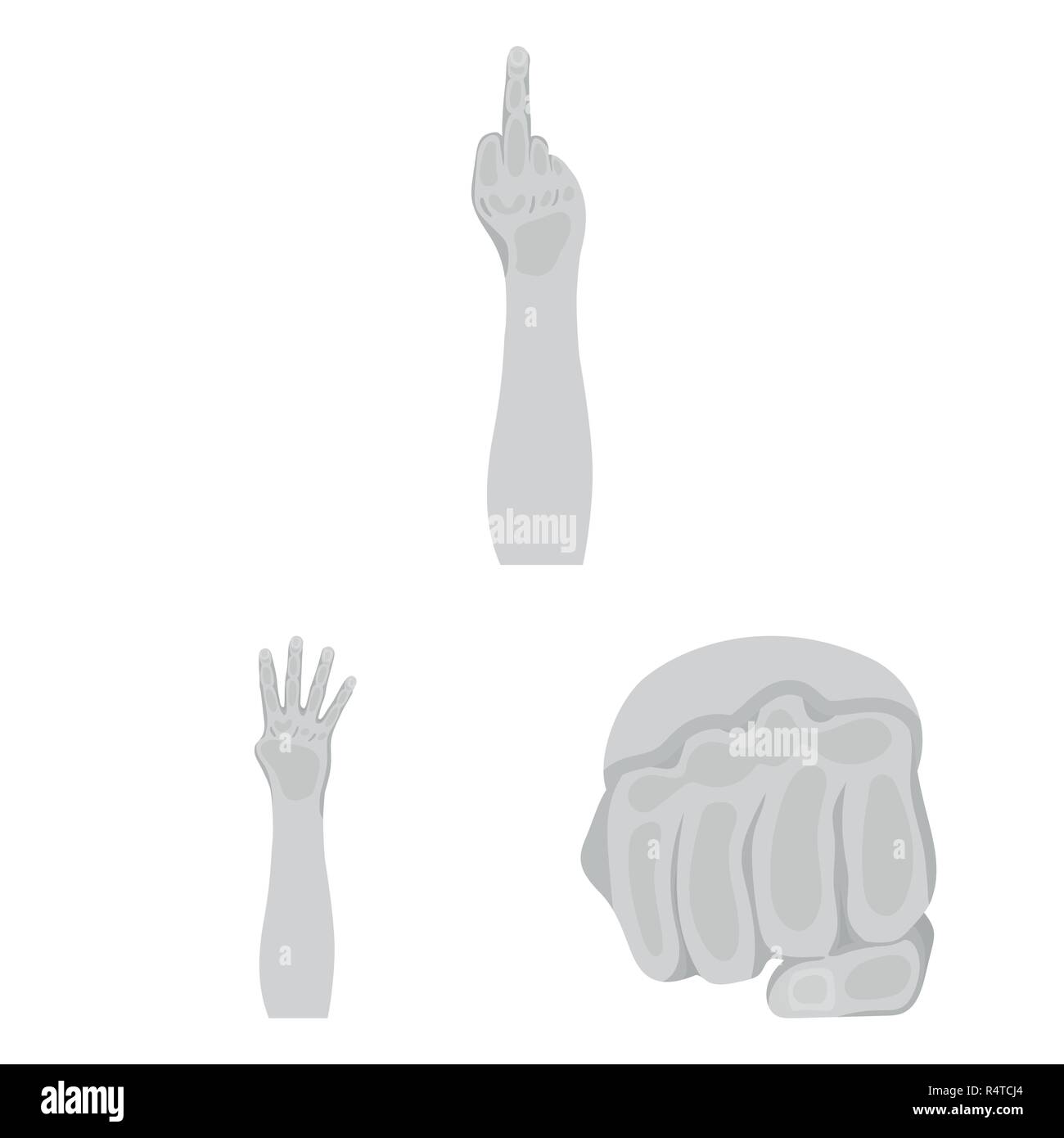 Gestures and their meaning monochrome icons in set collection for ...