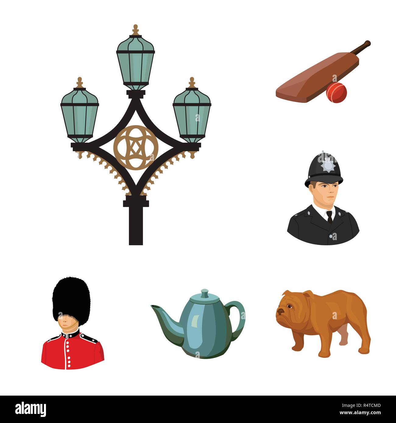 England country cartoon icons in set collection for design.Travel and ...