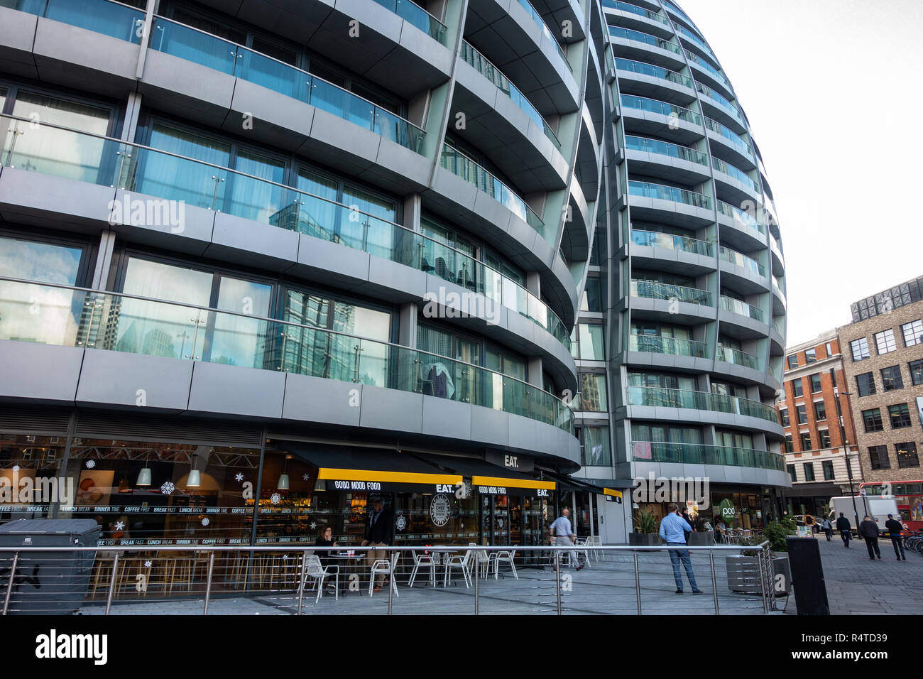 Modern architecture featuring a curved design on an office building at ...