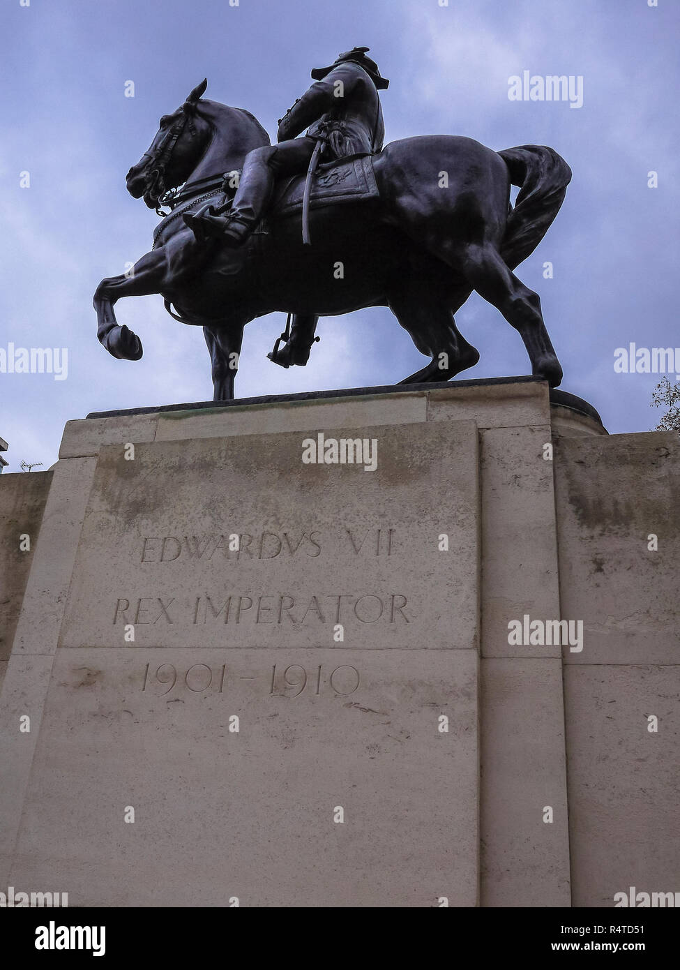 equestrian statue of Edward VII, Waterloo Place, London, England, UK,GB ...