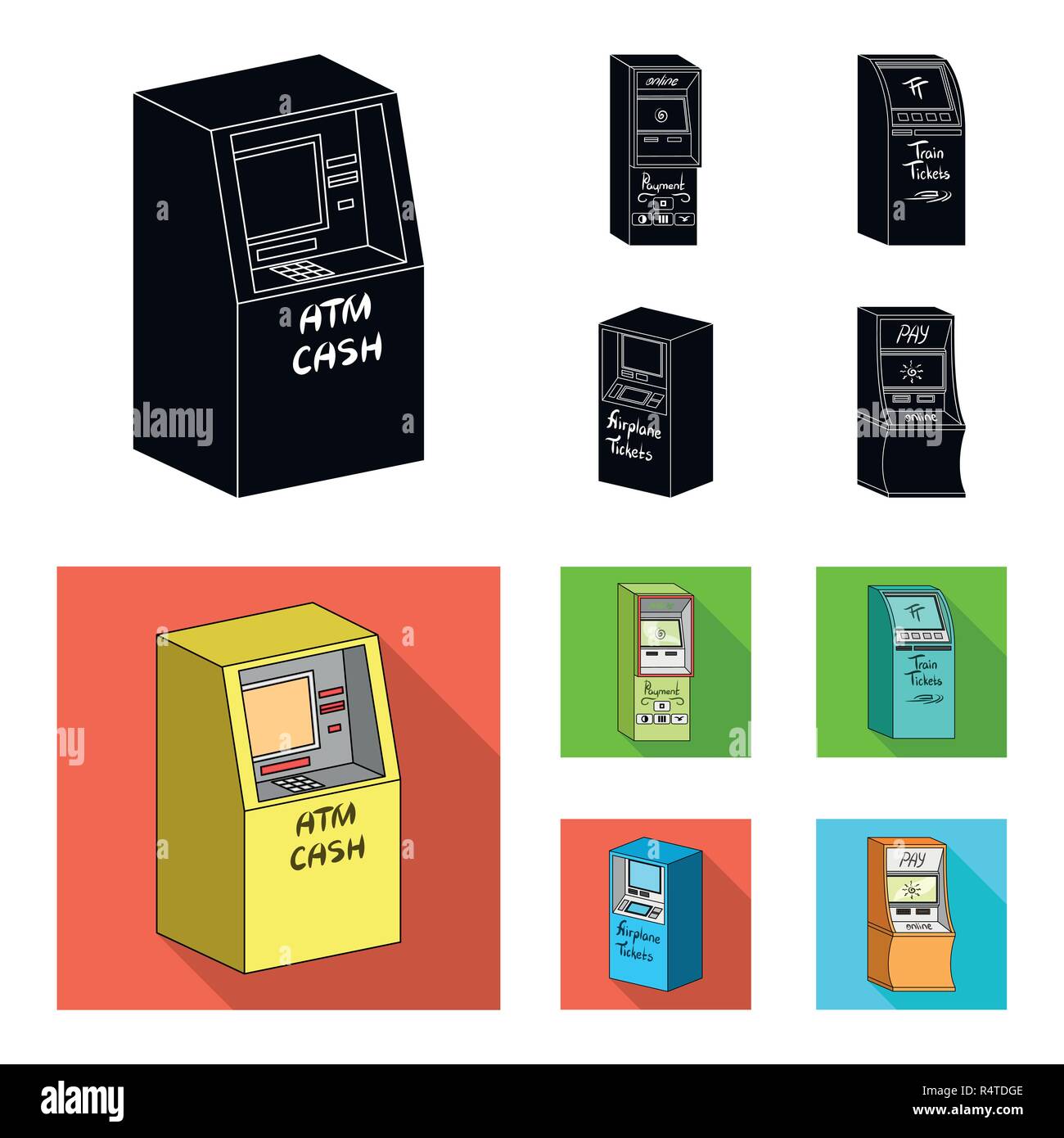 Cash machine for cash, terminal for payment, ticket machine. Terminals ...