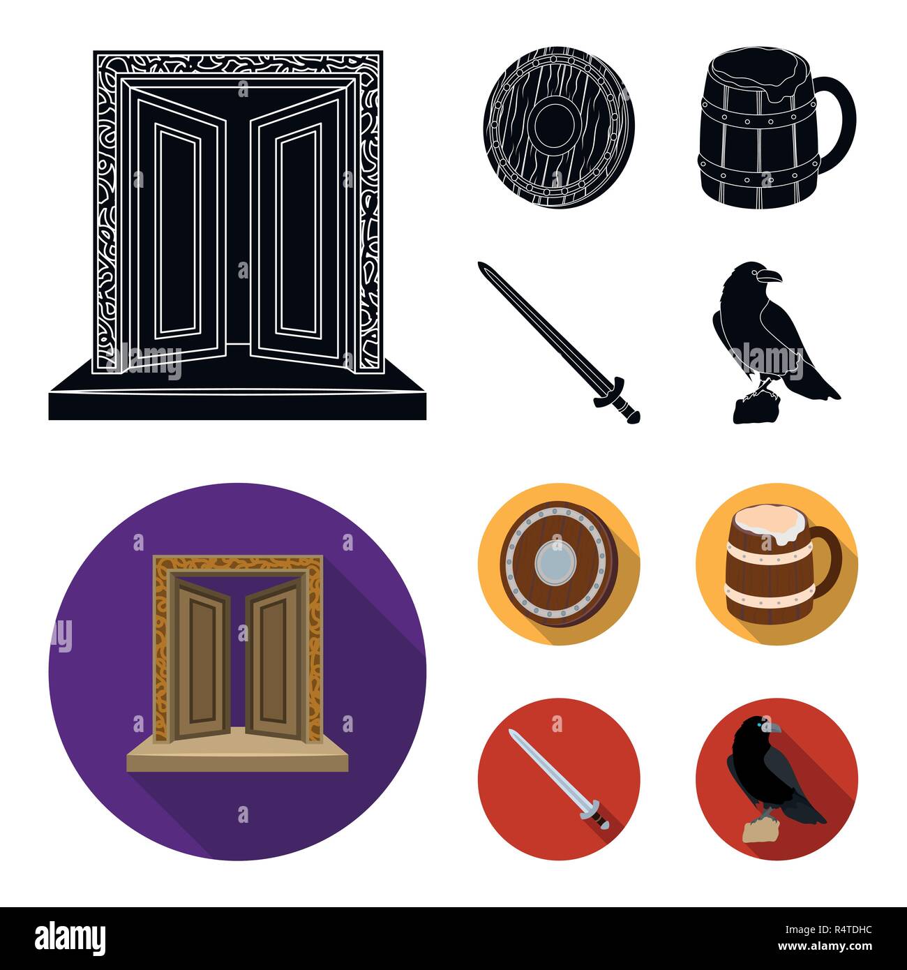 A gate to the treasure, a shield for protection, a mug with a bra, a ...