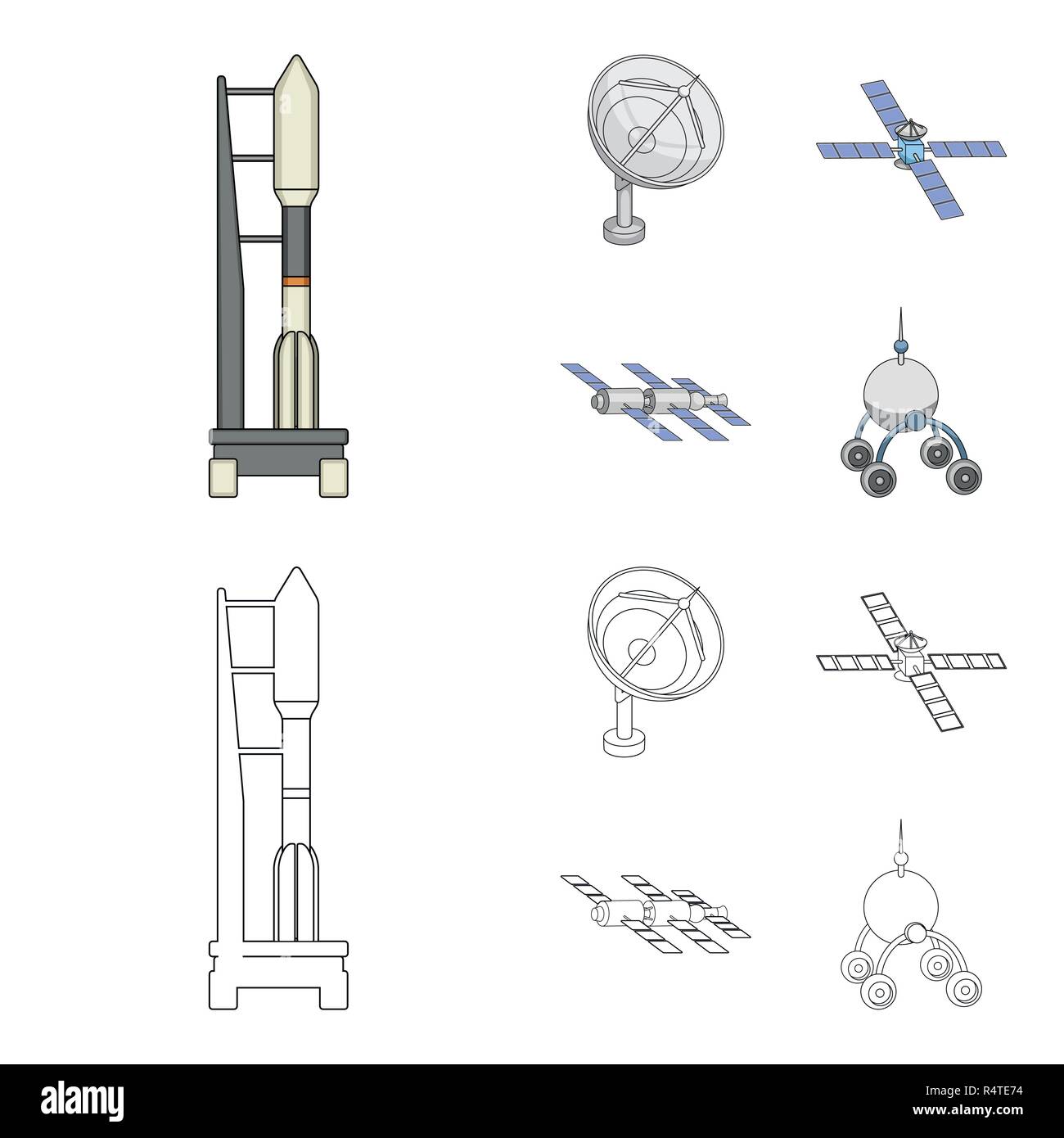 Radio radar, docking in space spacecraft, Lunokhod. Space technology ...