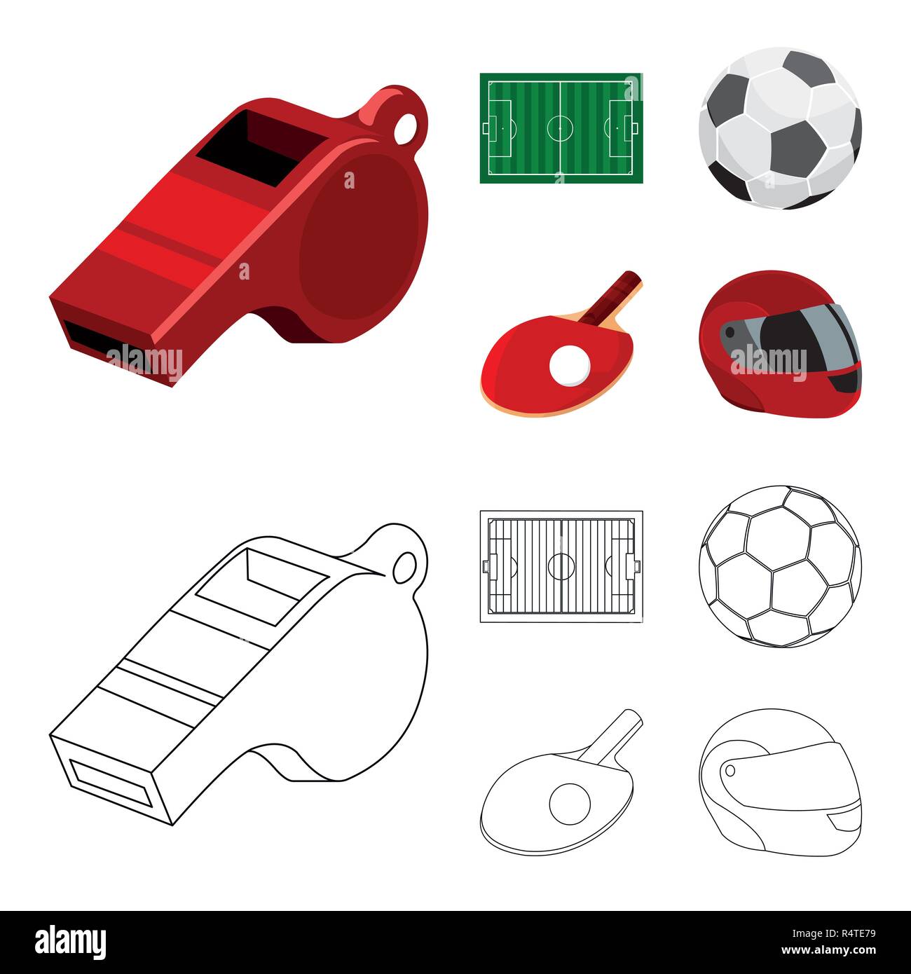 Field, stadium with markings for playing football, football ball ...