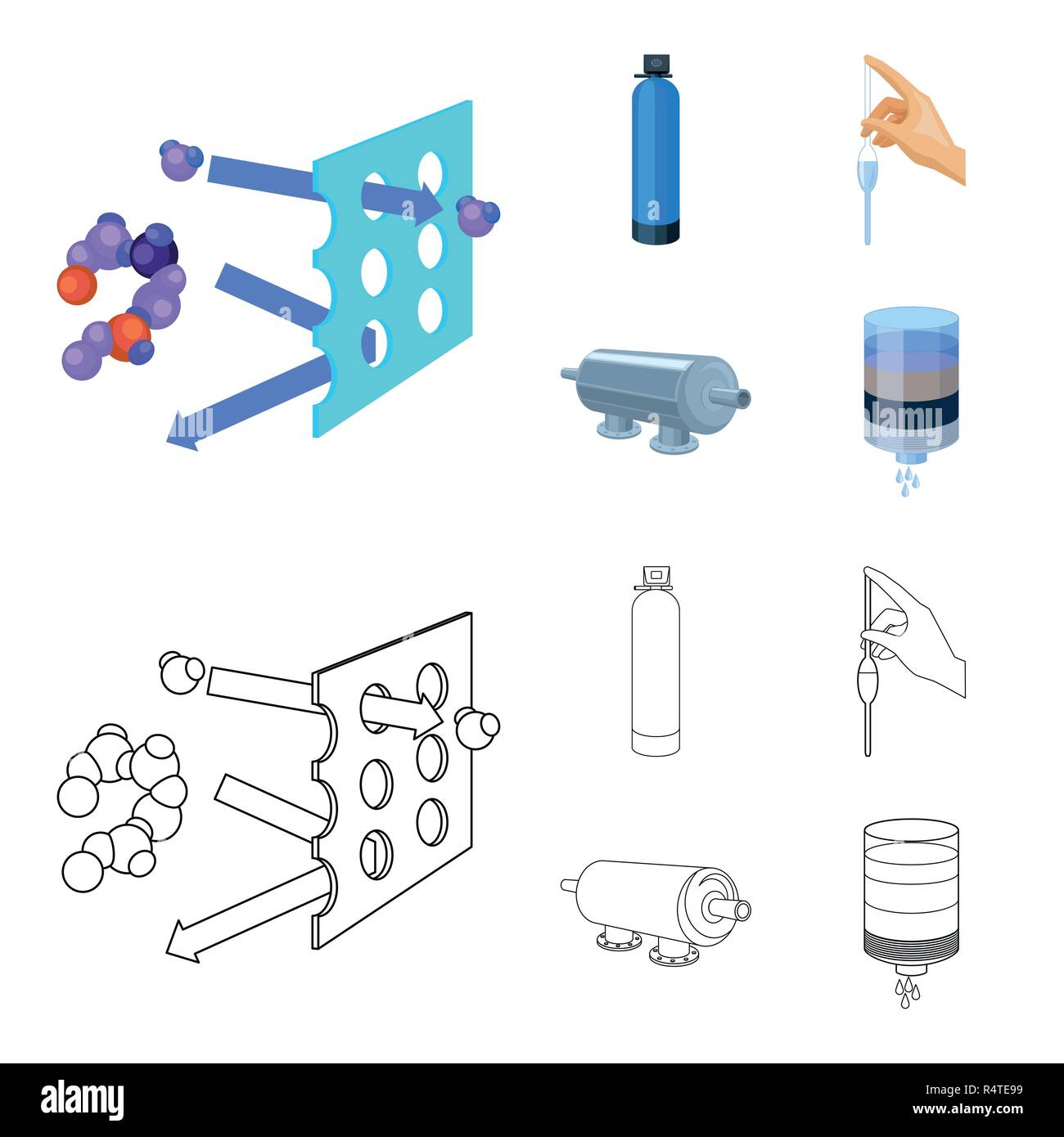 Purification, water, filter, filtration .Water filtration system set ...