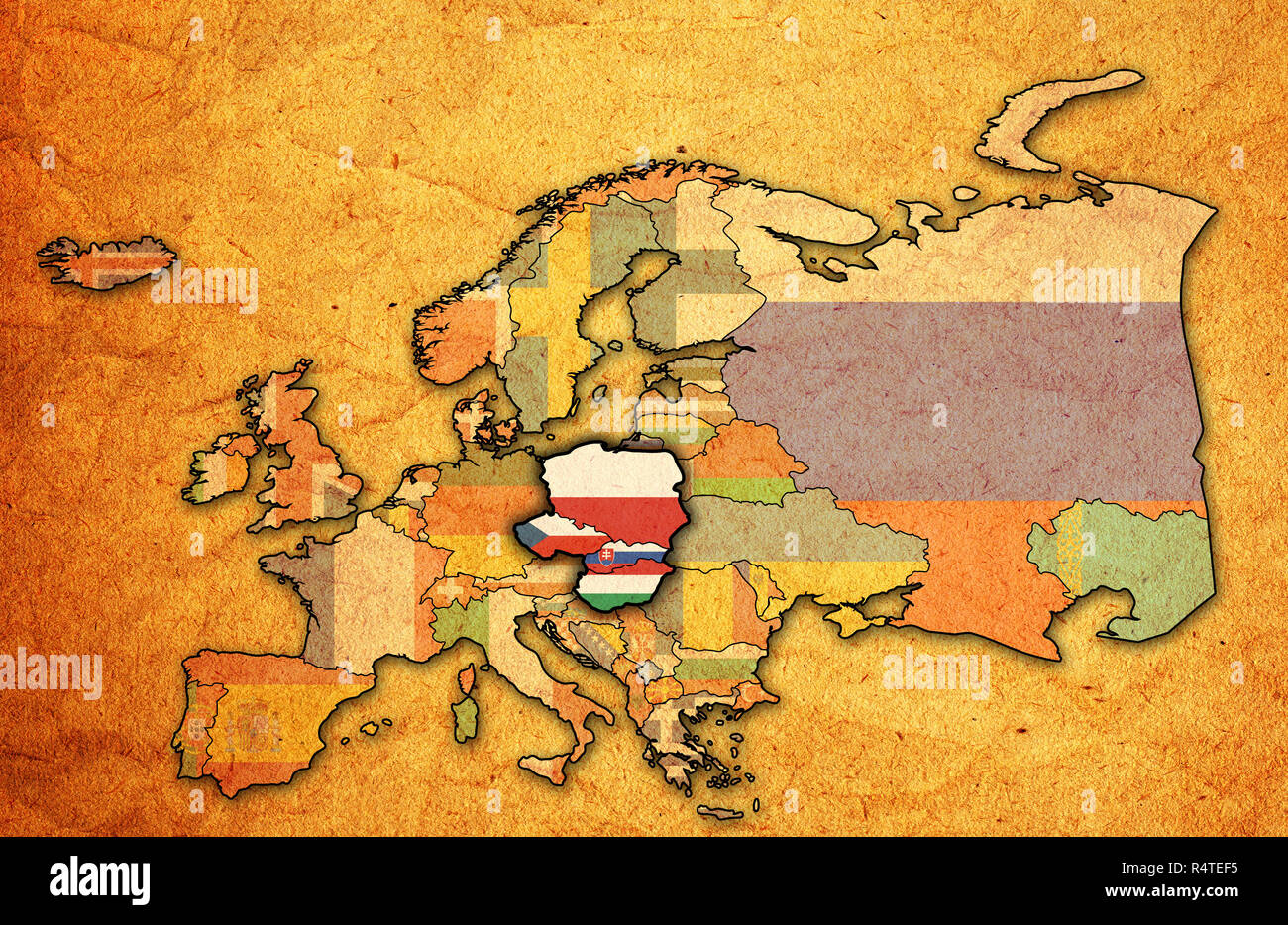 map of visegrad group Stock Photo - Alamy
