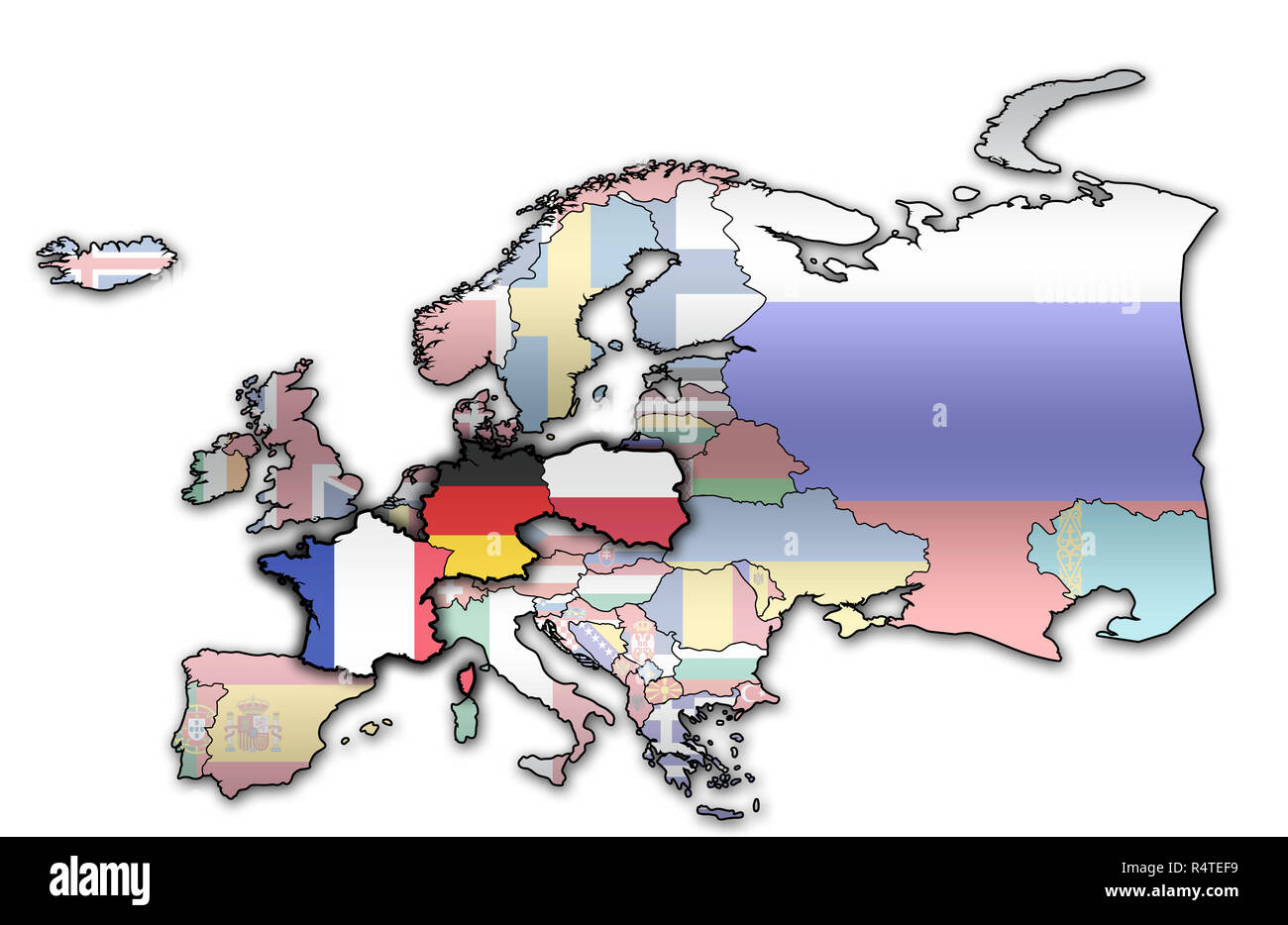 map of weimar triangle Stock Photo - Alamy