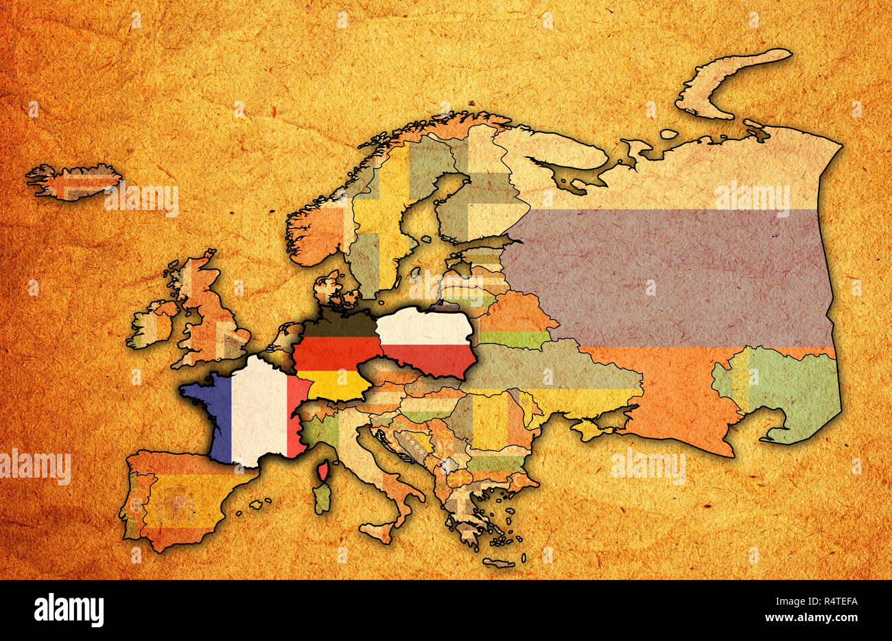 map of weimar triangle Stock Photo - Alamy