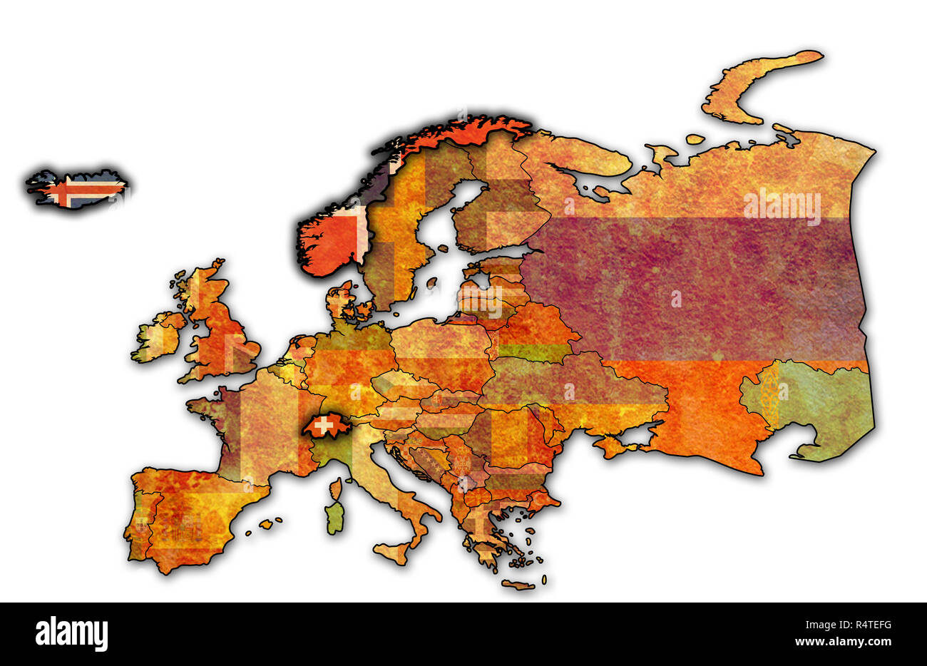 map of european free trade association Stock Photo - Alamy