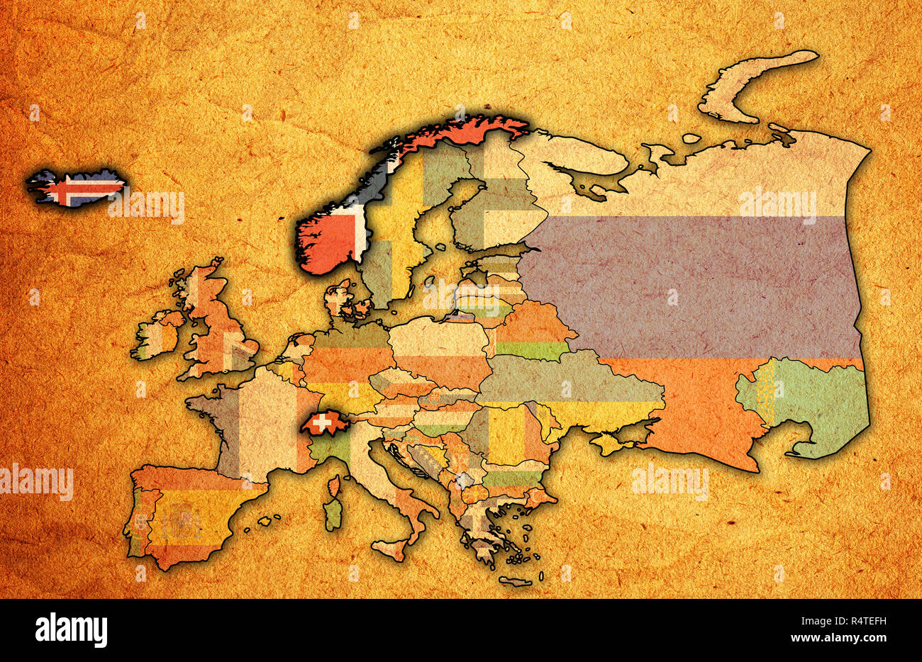 map of european free trade association Stock Photo - Alamy