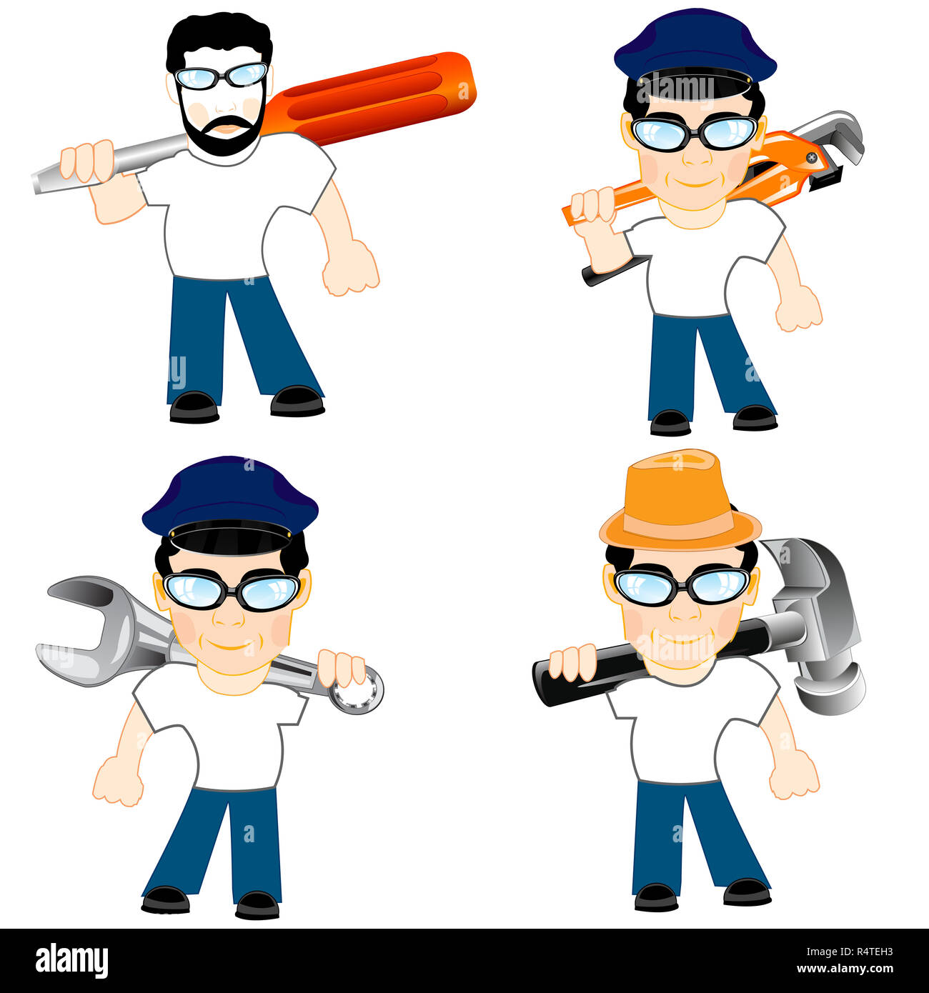 Men with tools Stock Photo - Alamy