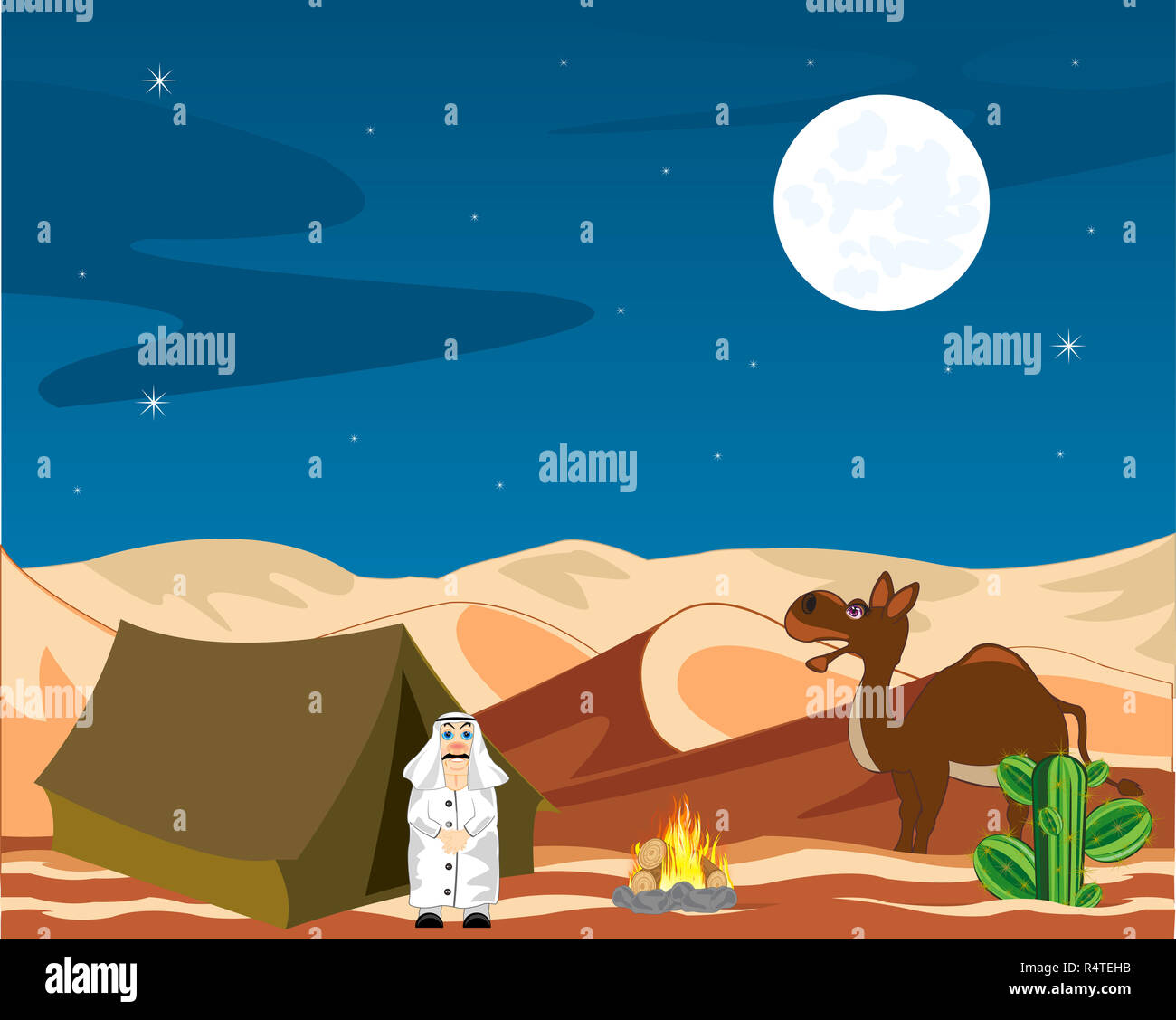Nomad in desert Stock Photo - Alamy