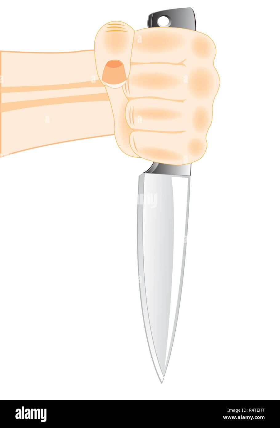 Knife in hand Stock Photo - Alamy