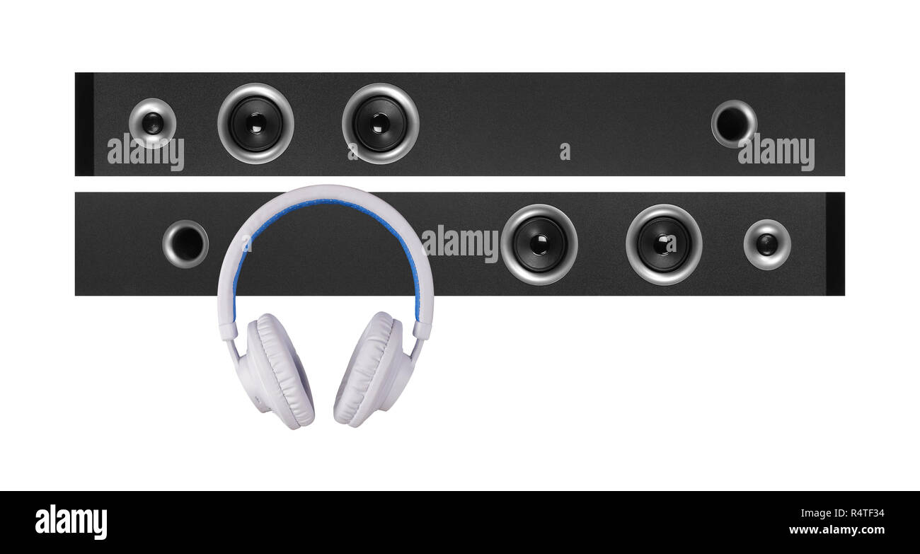 Music and sound - Front view high two line array tower bluetooth ...