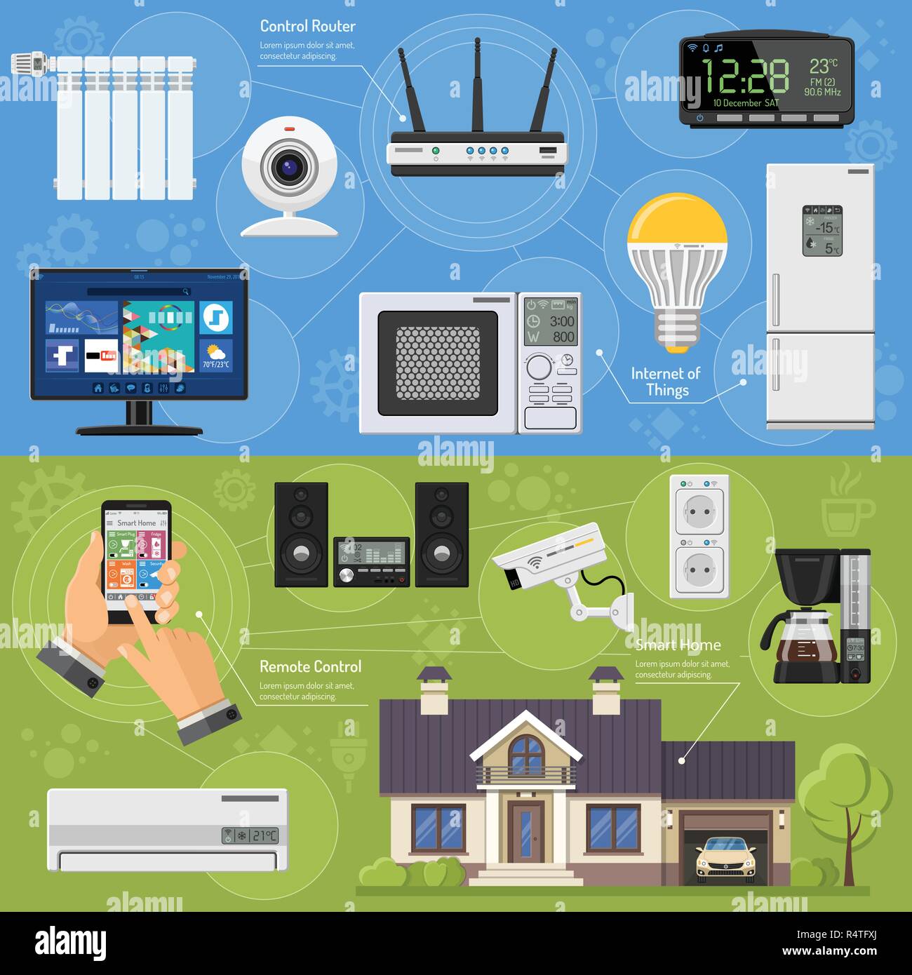 Smart House and Internet of Things Banners Stock Vector Image & Art - Alamy