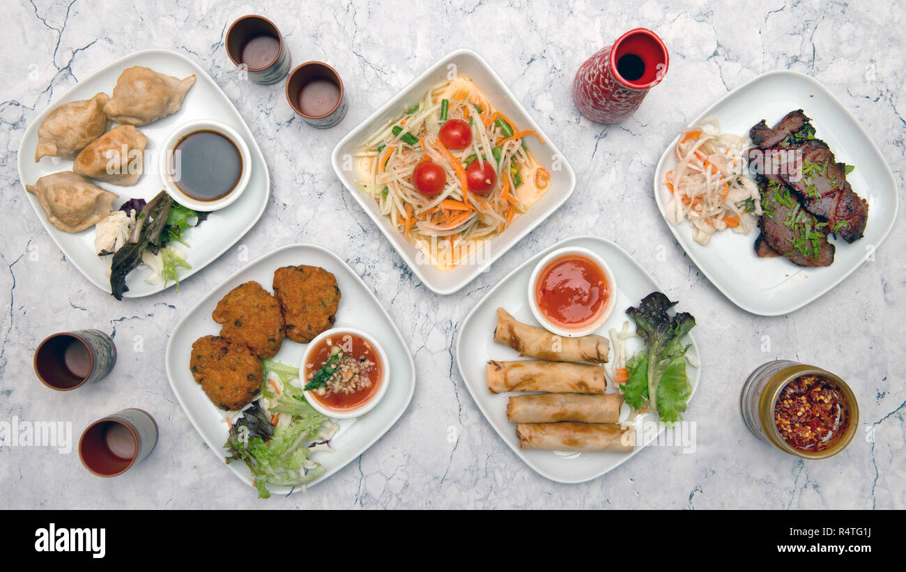 A selection of Oriental food Stock Photo - Alamy