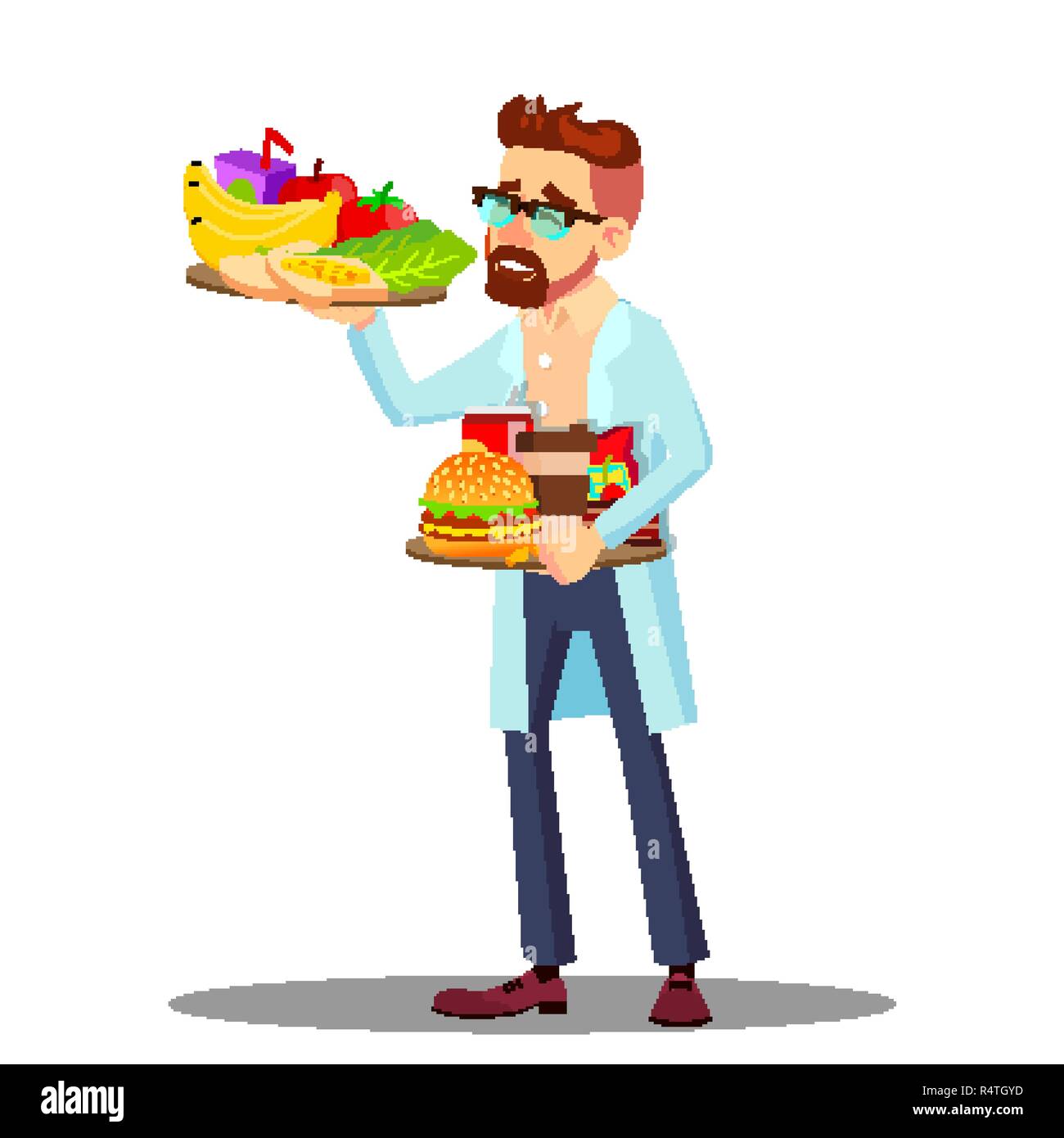Cartoon illustration nutritionist woman hi-res stock photography and ...