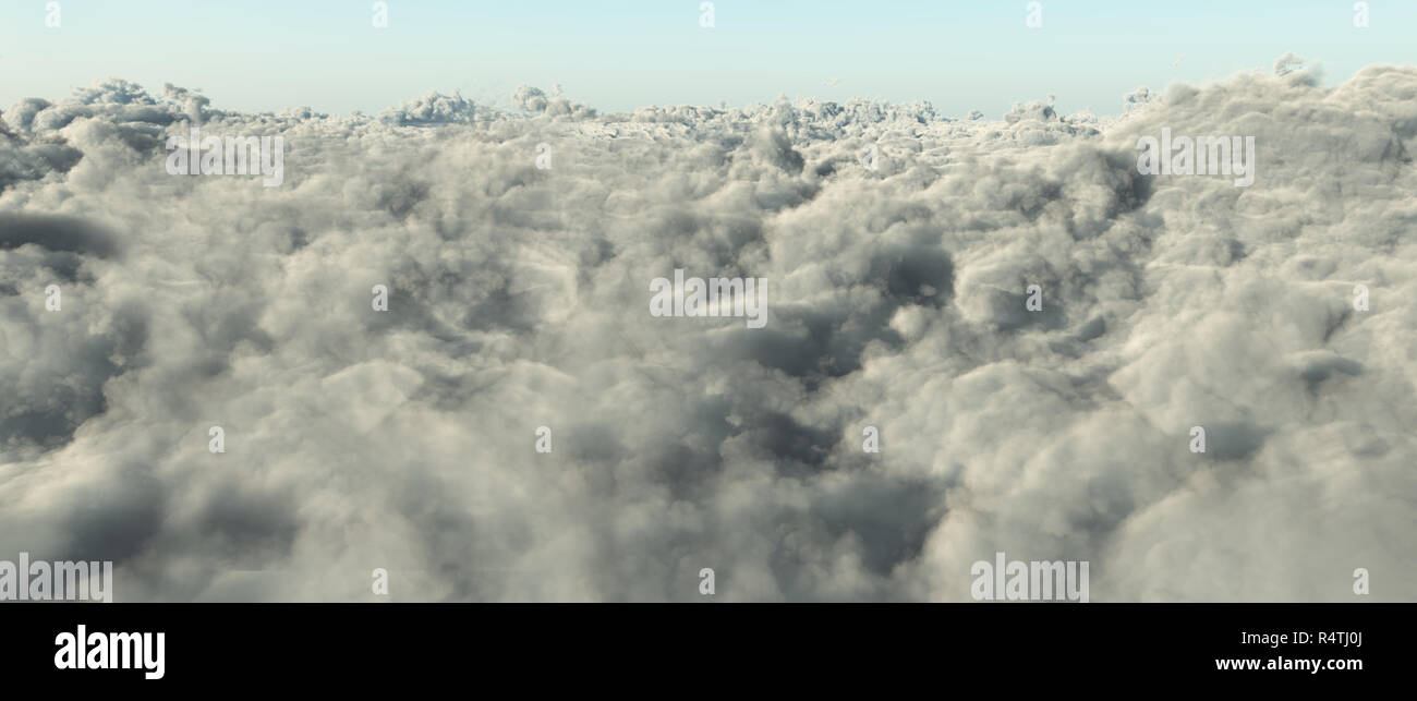 Digital art. Clouds. 3D Rendering Stock Photo - Alamy