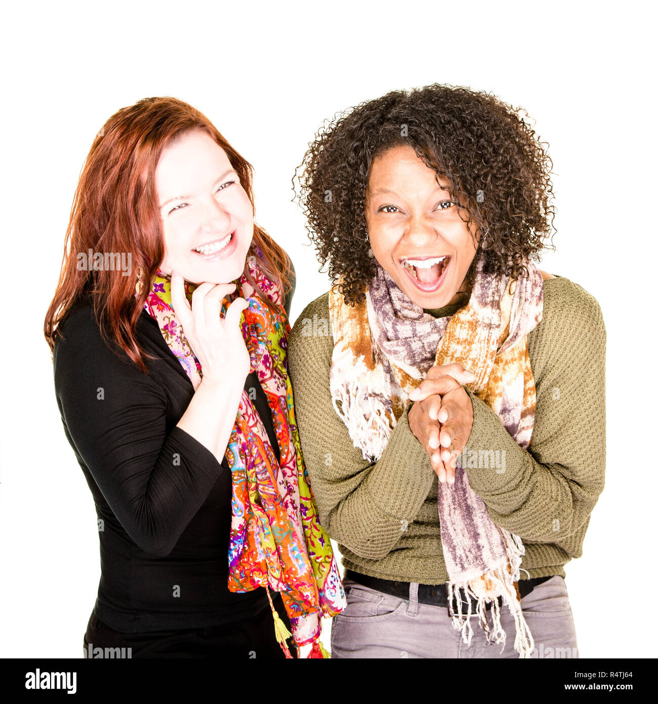 Two Laughing Beautiful Women Stock Photo - Alamy