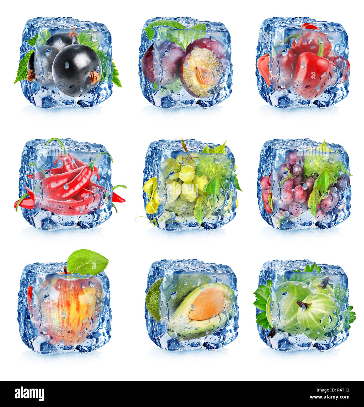 Set fruits and vegetables Stock Photo - Alamy