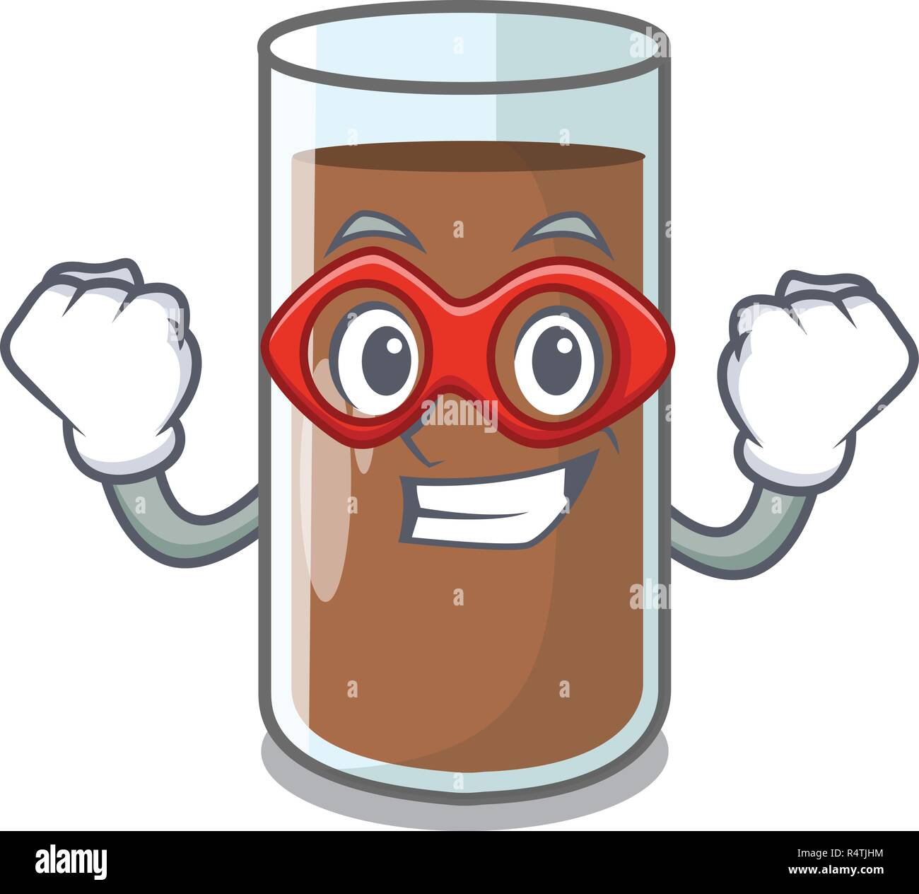 Super hero chocolate milk the containing nutrition character Stock ...