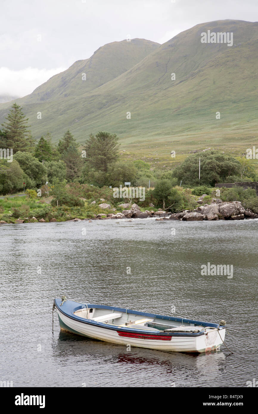 Fishing Boat, Killary Fjord; Connemara National Park; Ireland Stock ...