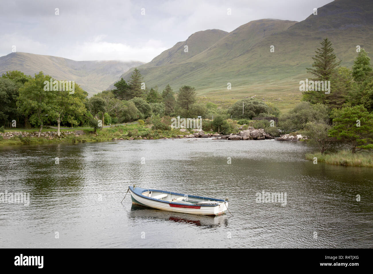 Fishing Boat, Killary Fjord; Connemara National Park; Ireland Stock ...
