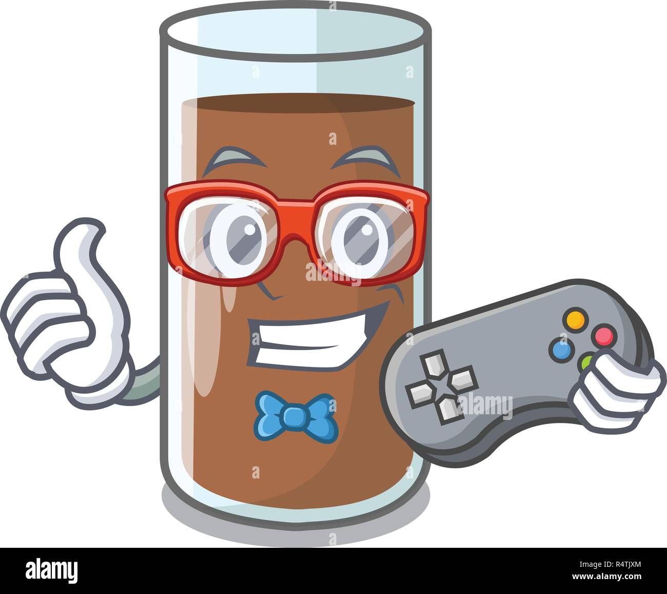 Gamer fresh chocolate splash on pouring mascot Stock Vector Image & Art ...