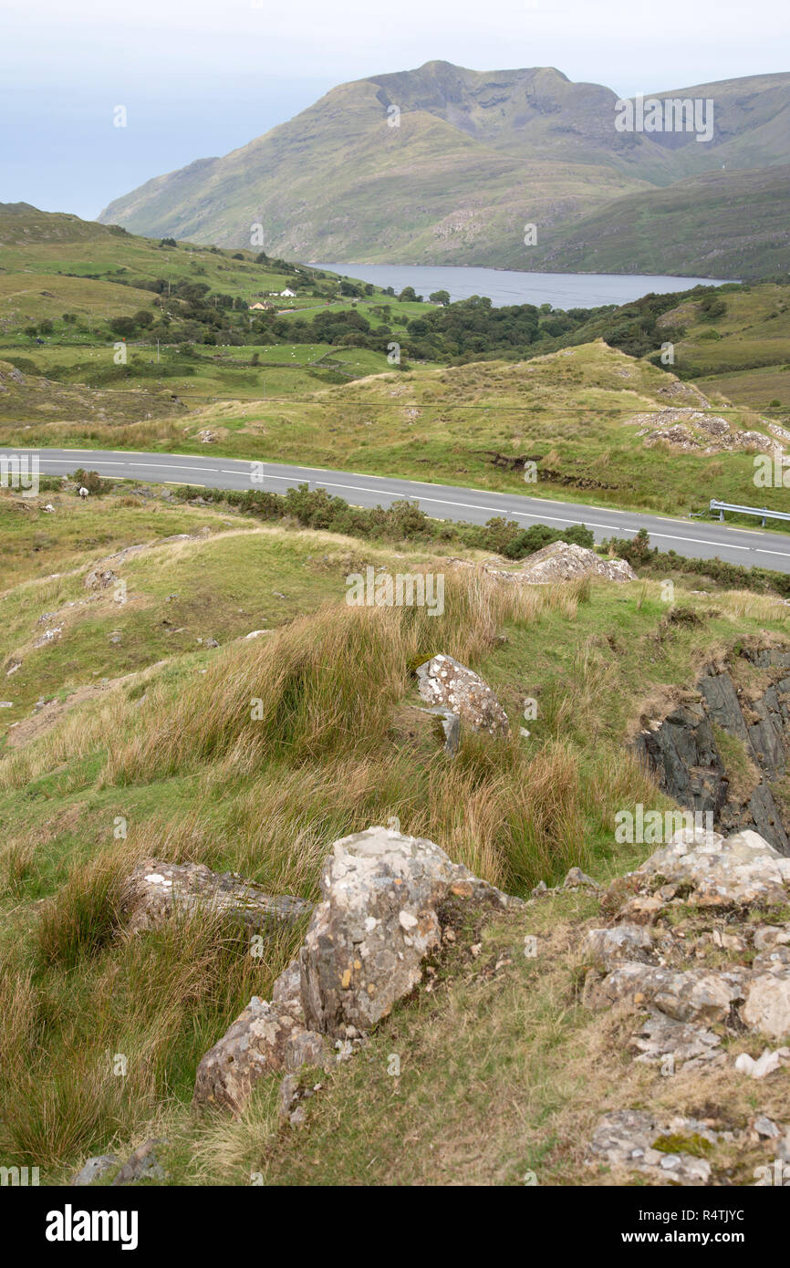 Open Road; Killary Fjord; Connemara National Park; Ireland Stock Photo ...