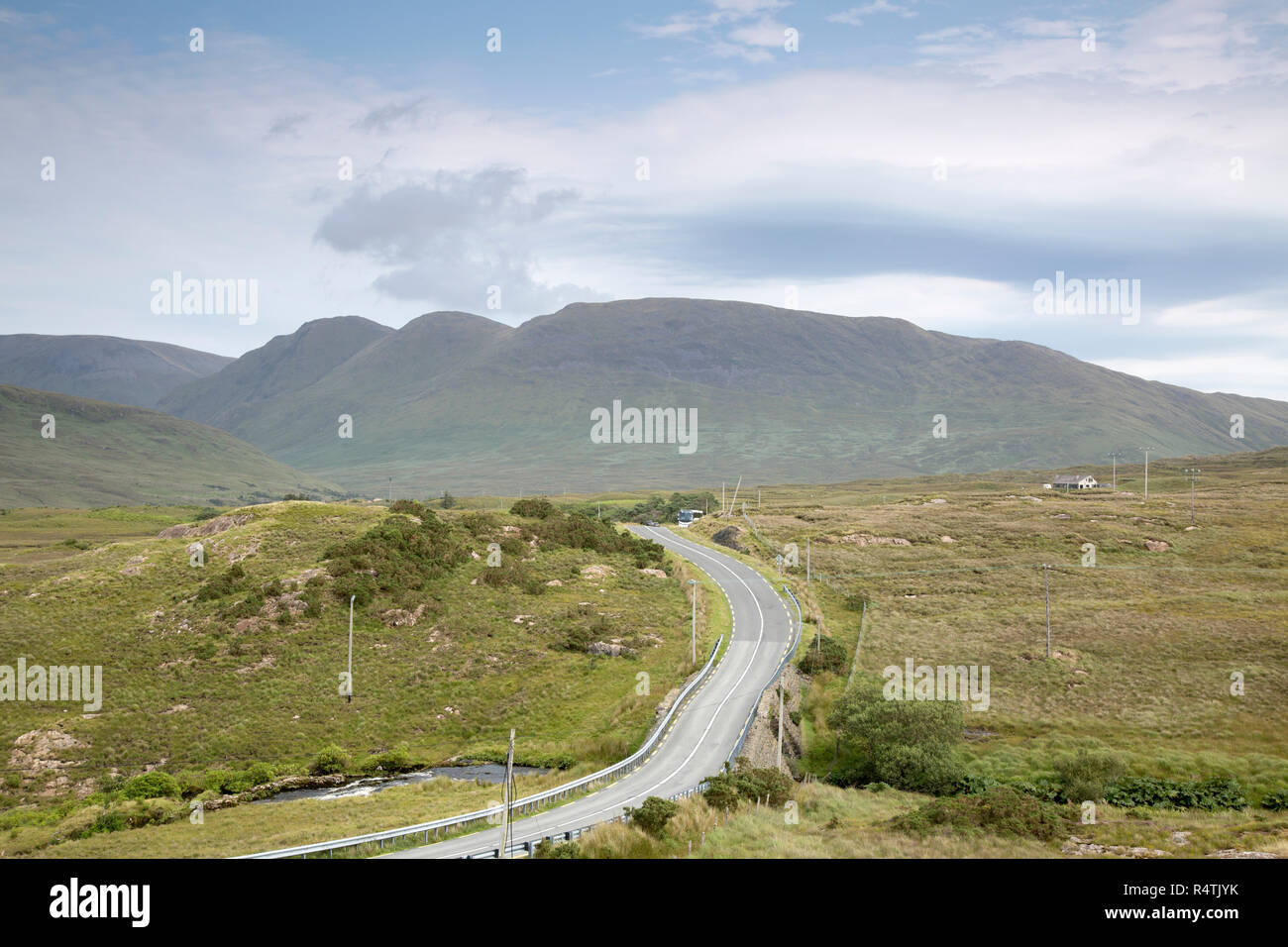 Open Road, Killary Fjord; Connemara National Park; Ireland Stock Photo ...