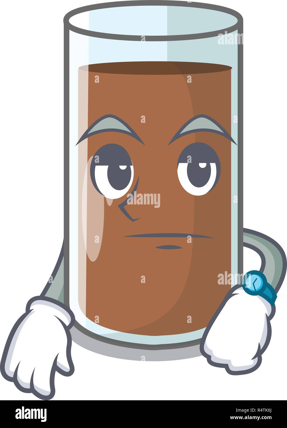 Waiting the delicious on chocolate milk cartoon Stock Vector Image ...