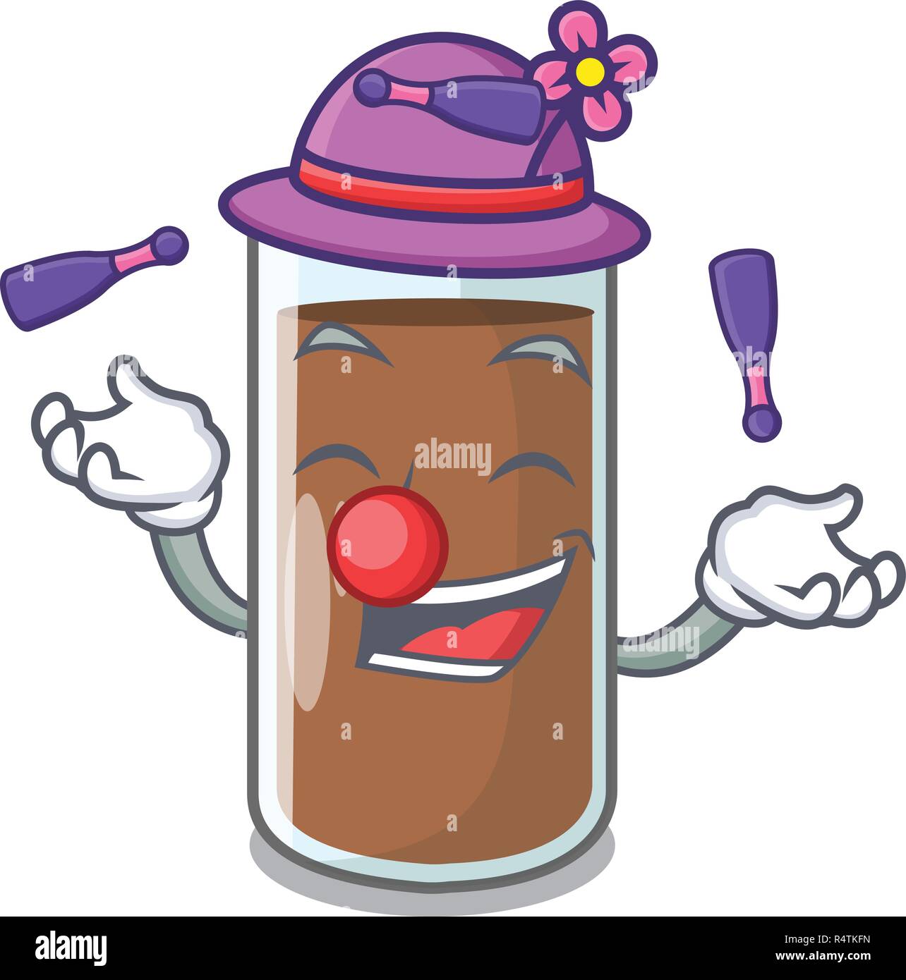 Juggling the delicious on chocolate milk cartoon Stock Vector Image ...