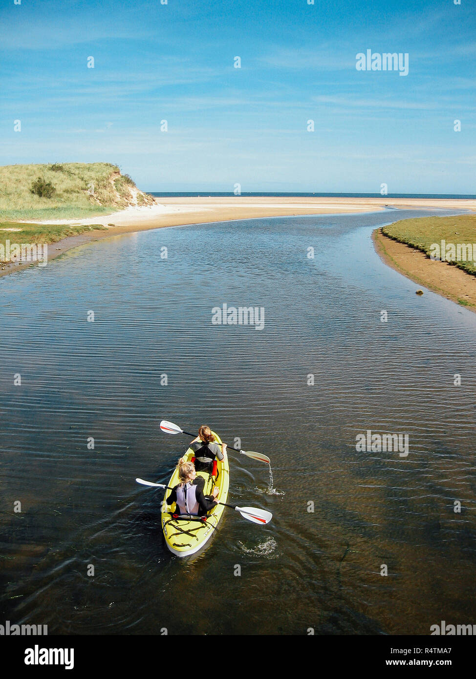 Two Women Kayaking Stock Photo - Alamy