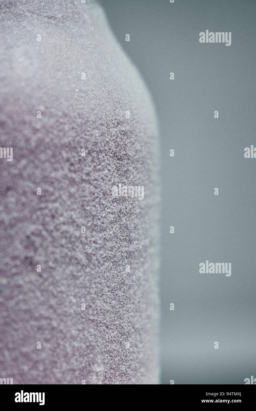 Detail of frost on a glass jar Stock Photo - Alamy