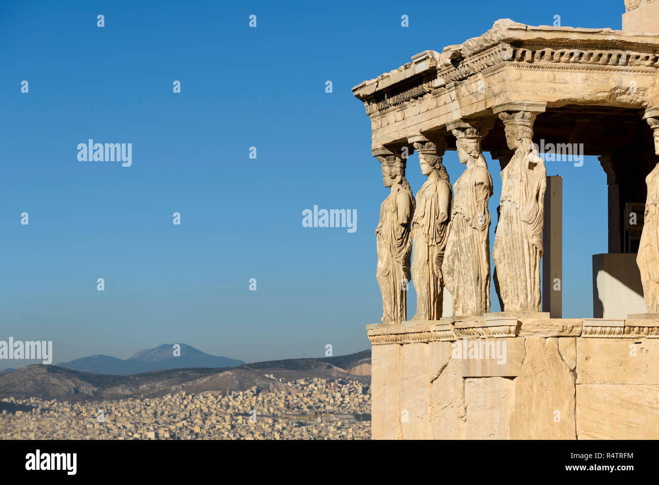 Athens. Greece. The Caryatid Porch of the Erechtheion (Erechtheum ...