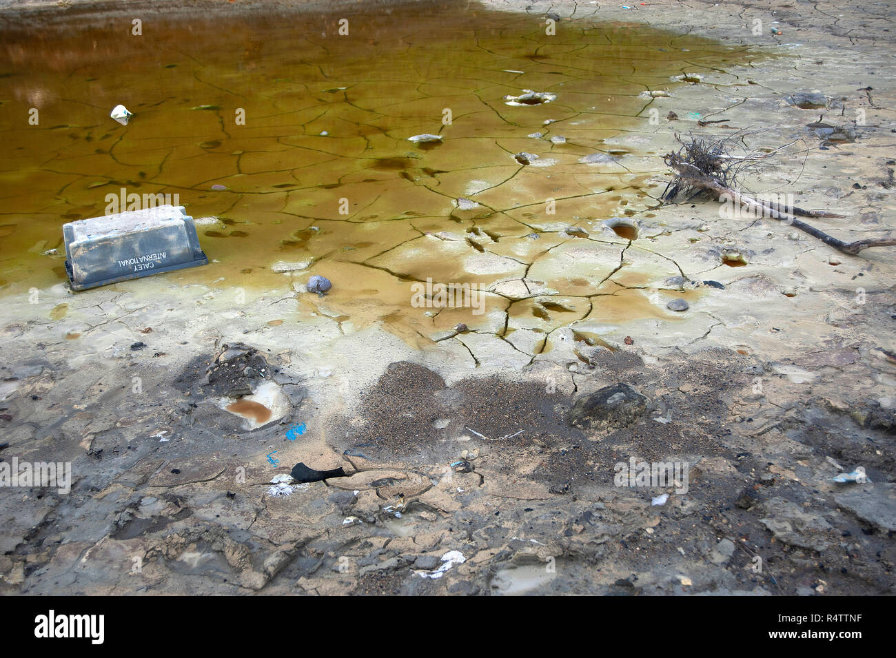 Polluted pool,Blast Beach, Seaham, County Durham Stock Photo - Alamy