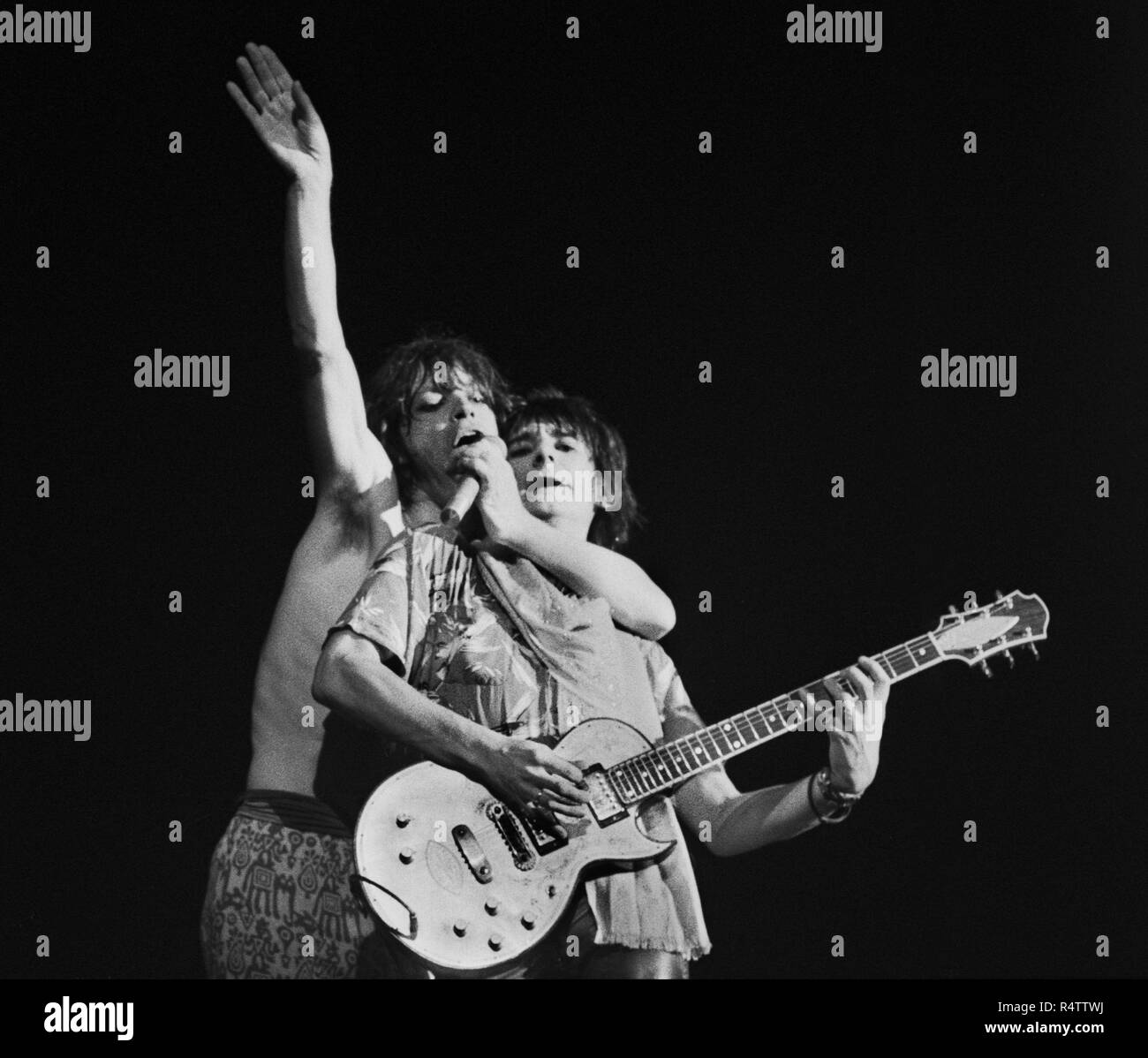 Rolling stones in 1976 Black and White Stock Photos & Images - Alamy