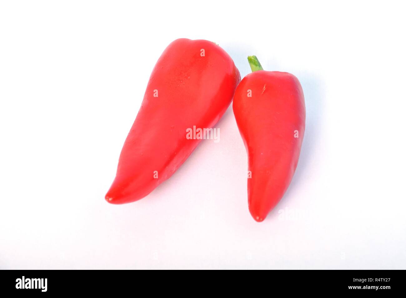Red long pepper on white bacground Stock Photo - Alamy