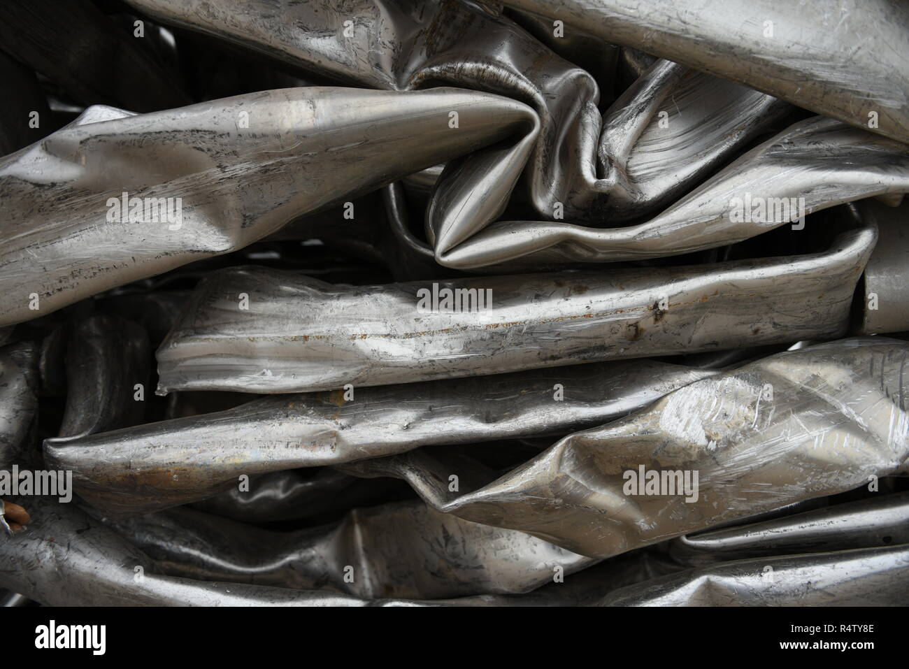 Crushed Metal At Recycling Facility High Resolution Stock Photography ...