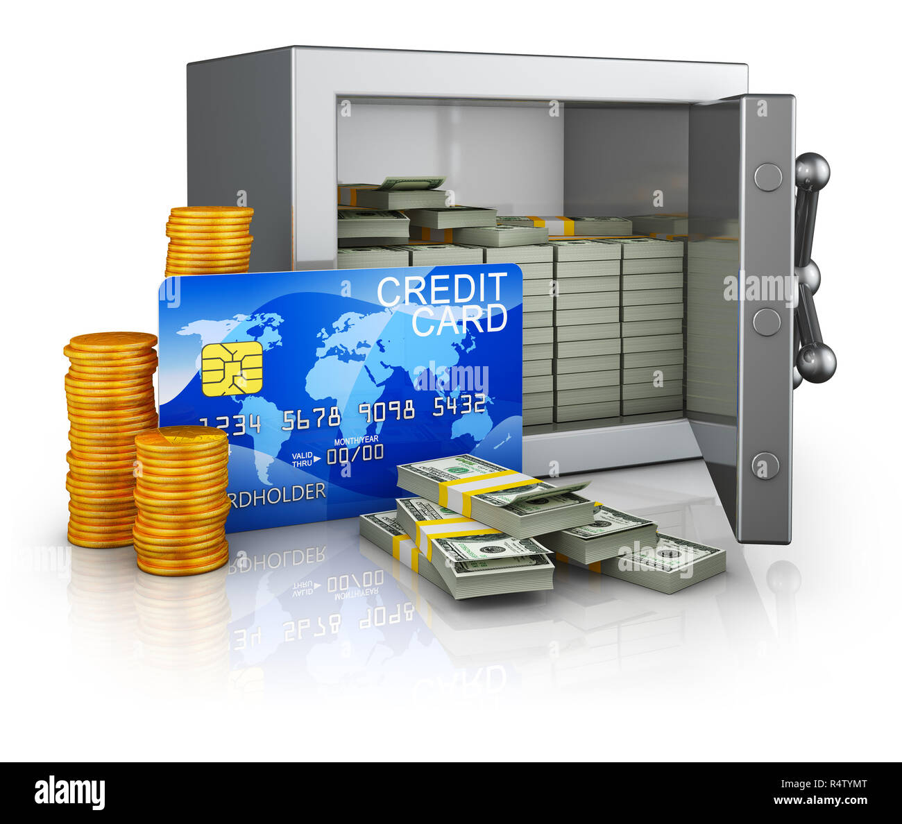 Safe and credit card Stock Photo - Alamy