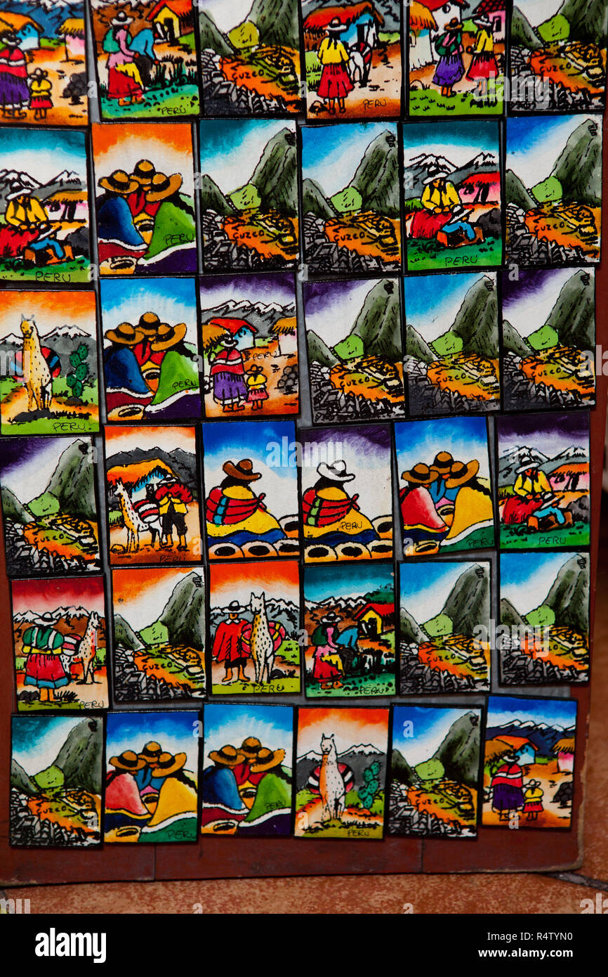 Hamndicraft items of Peru Stock Photo - Alamy