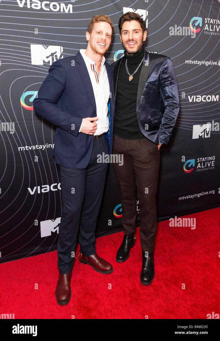 Evan Klein and Joey Zauzig attend MTV Staying Alive Foundation Gala at ...