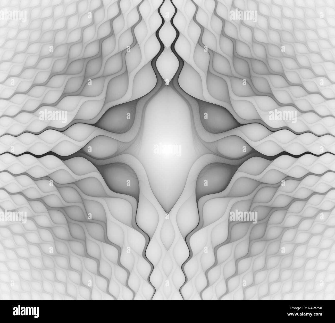 Wavy symmetrical cells patterns. Geometric, organic forms. A beautiful ...