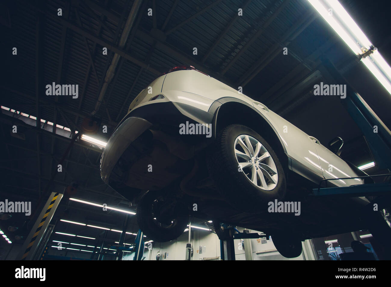 The bottom of the jeep, car bottom, off-road vehicle, car repair, a ...