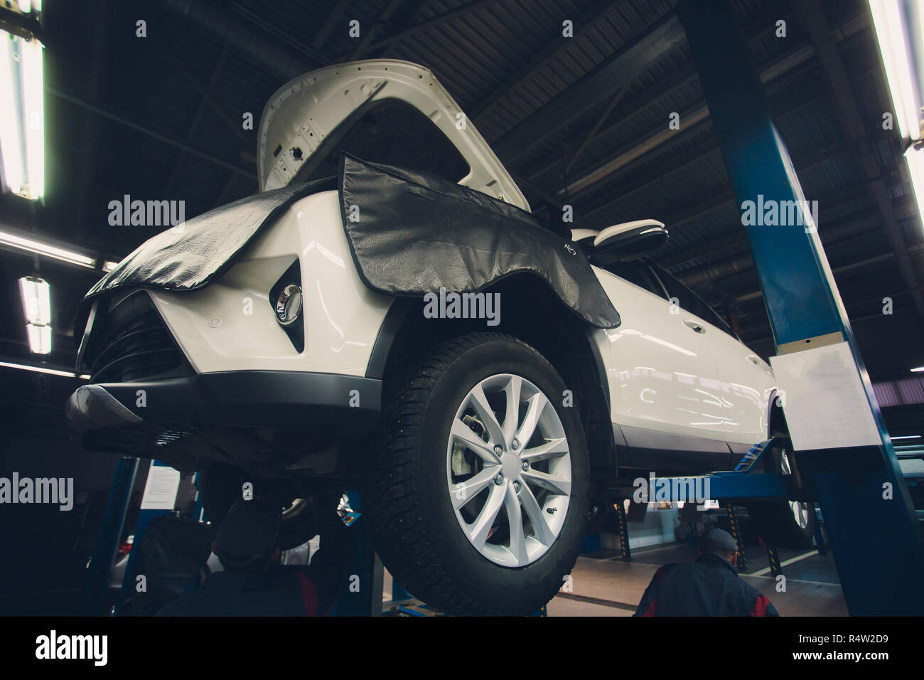 The bottom of the jeep, car bottom, off-road vehicle, car repair, a ...