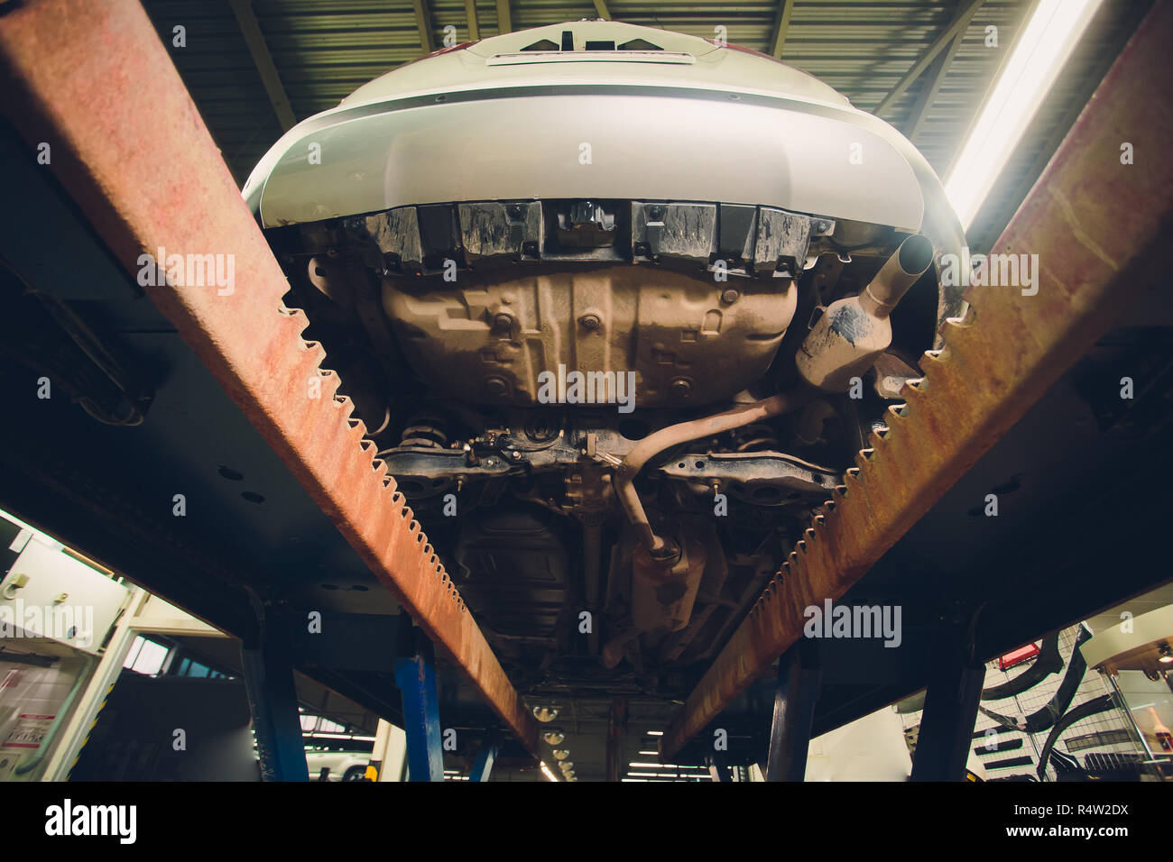 The bottom of the jeep, car bottom, off-road vehicle, car repair, a ...