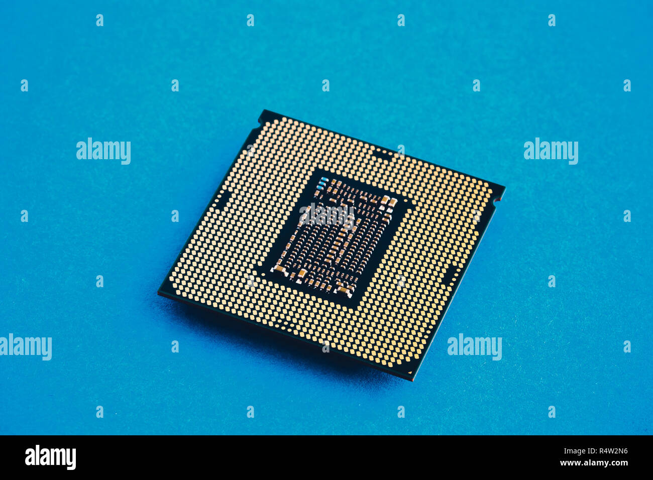 Computer chip microprocessor with abstract colorful light circuit ...