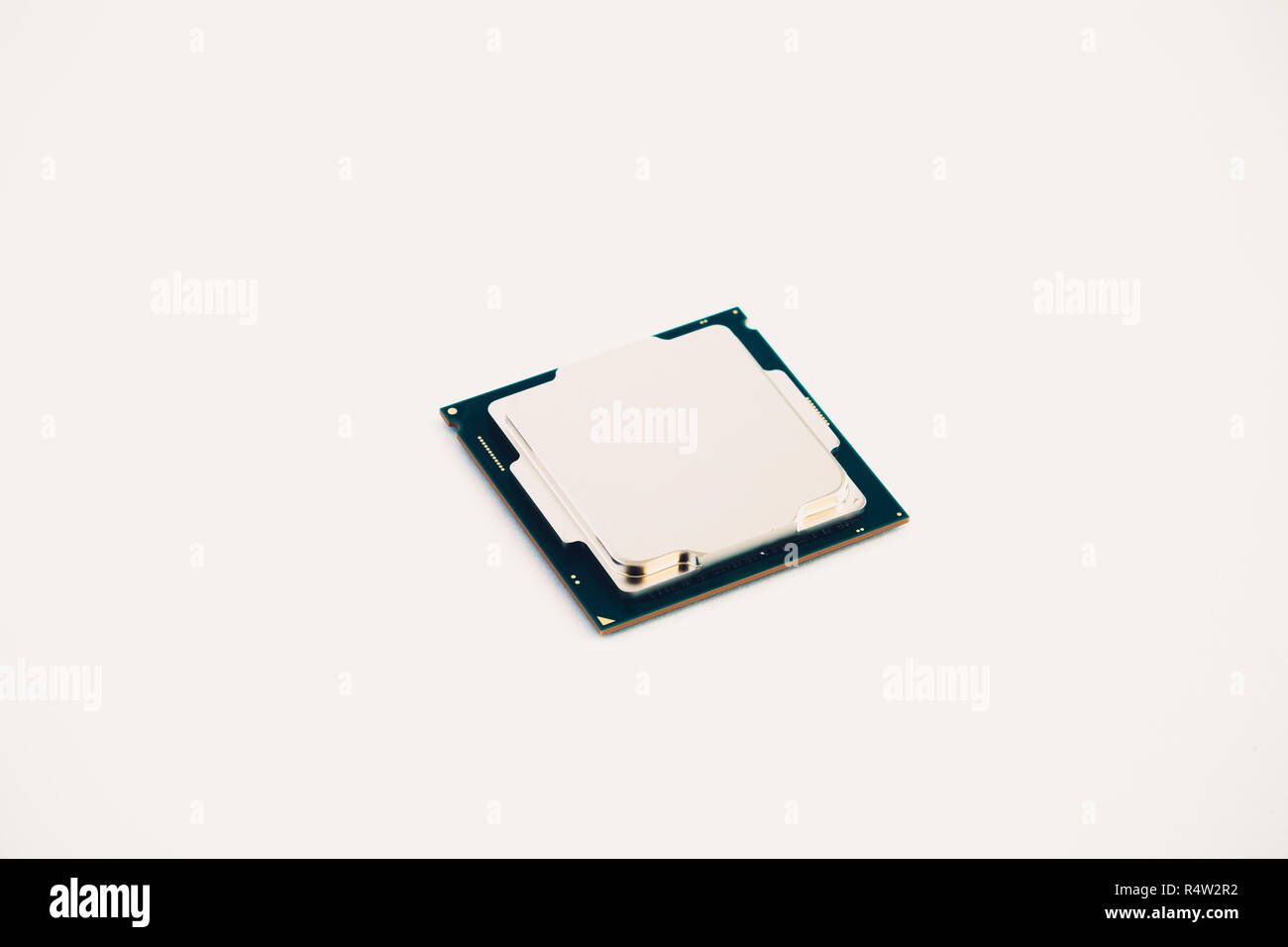 Computer engineering Microprocessor processor isolated on white ...